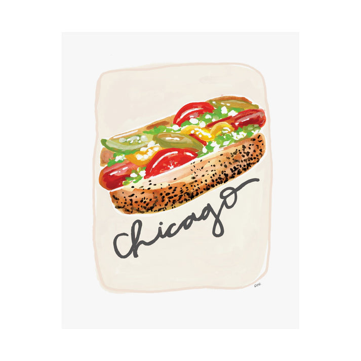 Chicago Hot Dog Print – Rachel Reynolds Art